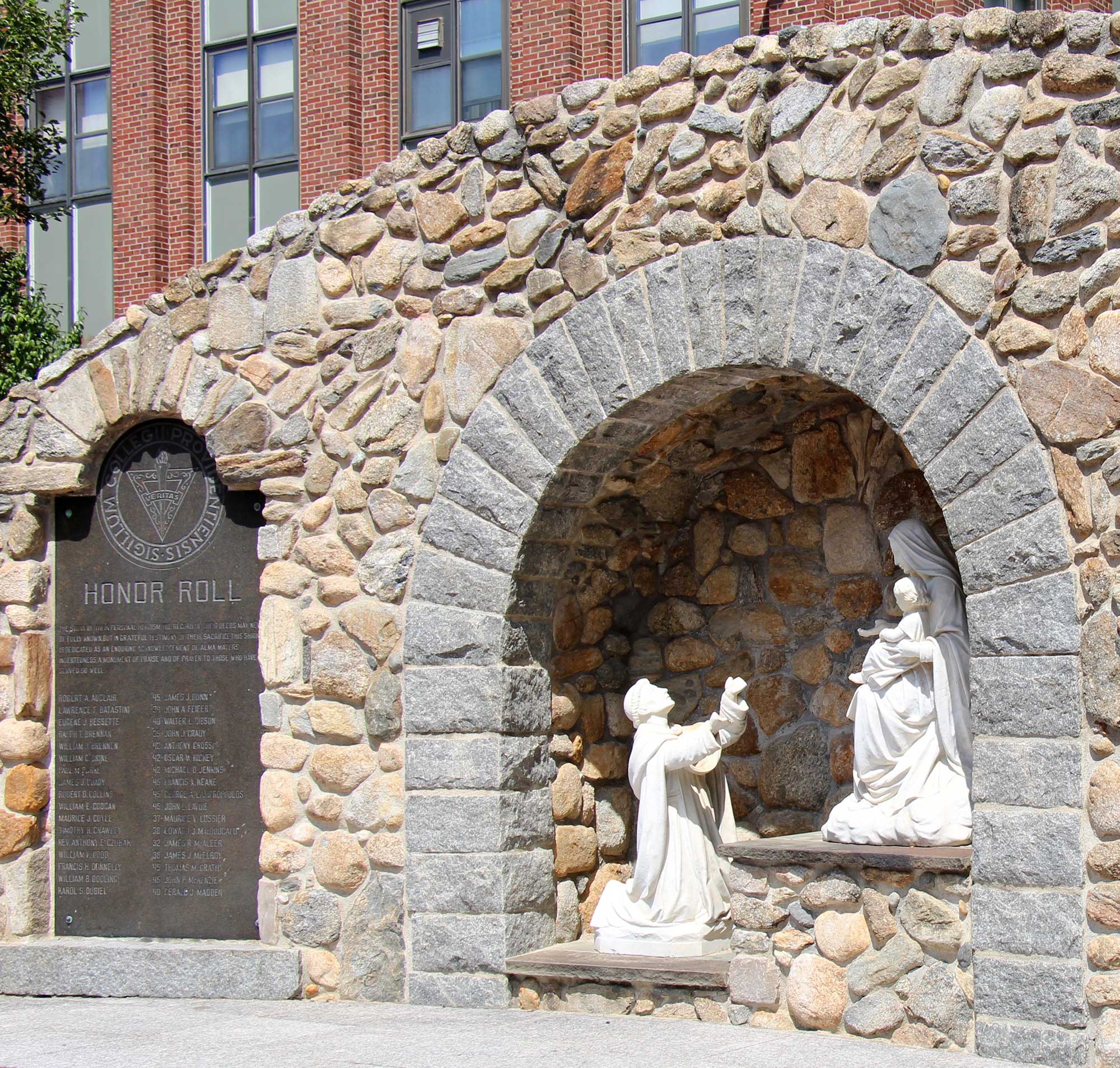 War Memorial Grotto served as a core of the College – About Providence ...